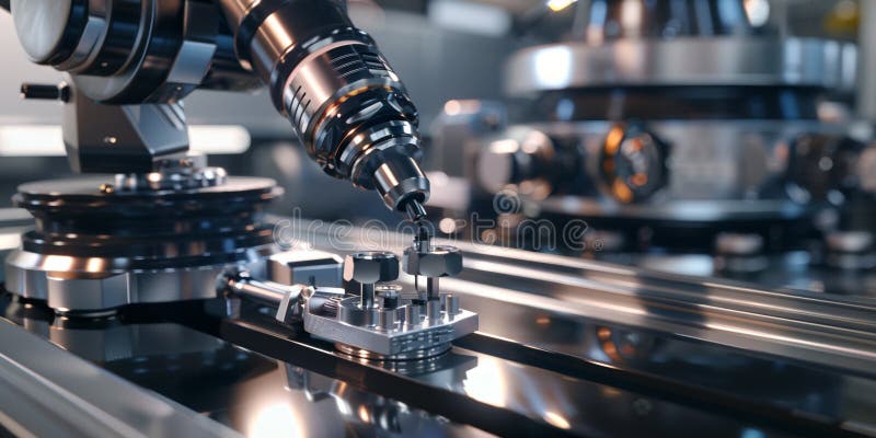 AI Supporting Human in Precision Engineering Task Stock Illustration ...