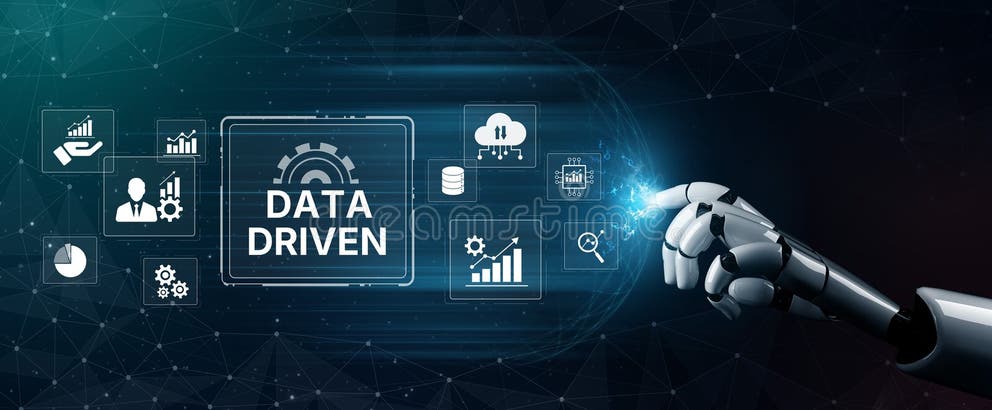 AI Supports Data-Driven Business Intelligence and Cloud Strategy Spline Stock Photo - Image of ...