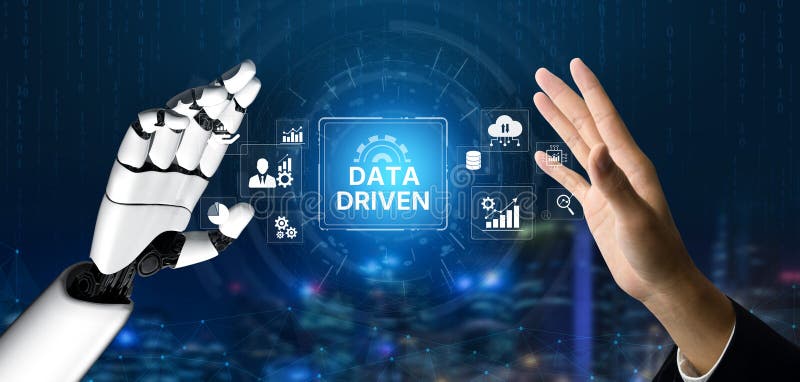 AI Supports Data-Driven Business Intelligence and Cloud Strategy Spline Stock Image - Image of ...