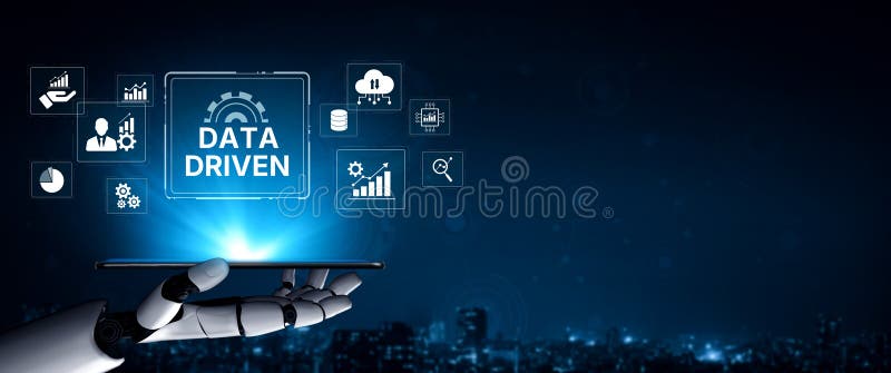 AI Supports Data-Driven Business Intelligence and Cloud Strategy Spline Stock Photo - Image of ...