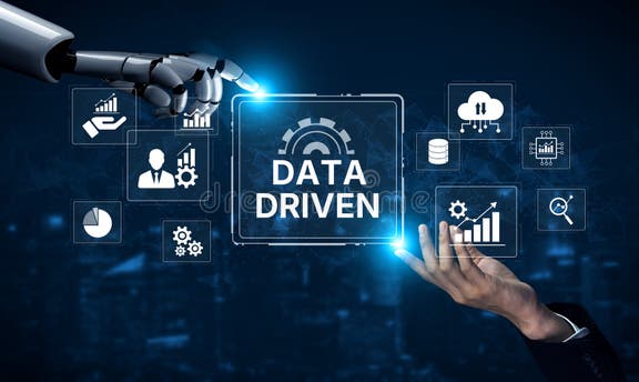 AI Supports Data-Driven Business Intelligence and Cloud Strategy Spline Stock Photo - Image of ...