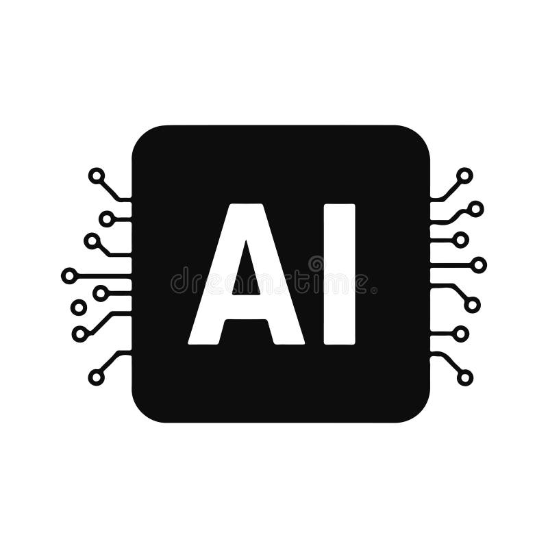 Ai Symbol with Circuit Board Design. Stock Illustration - Illustration ...
