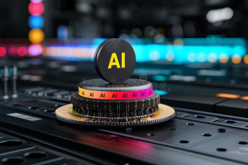 AI Symbol on a Control Panel, Illustrating the Integration of ...