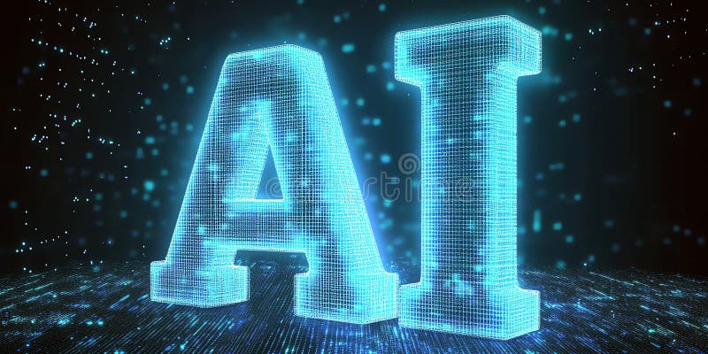 AI symbol, AI geneated stock illustration. Illustration of abstract ...