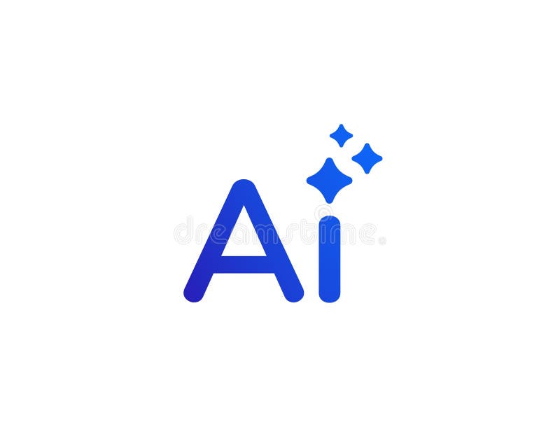 AI Symbol with Gradient Colors, Modern Design, and Online Bot Focus ...