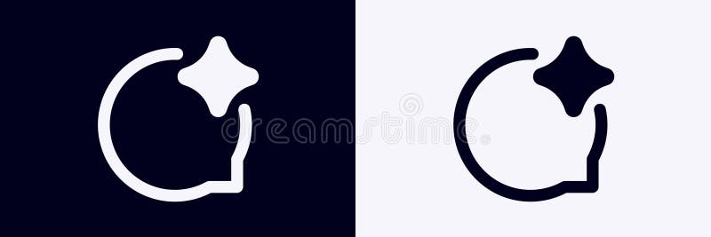 Ai Icon Featuring Human Head and Star Symbol Signifying Innovation and ...