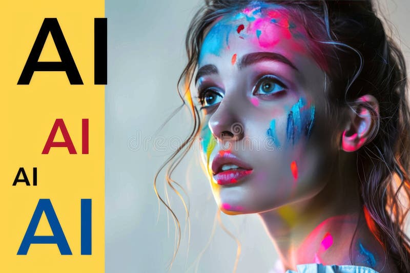 AI Symbol with Vibrant Colors and Digital Patterns Symbolizing Advanced ...