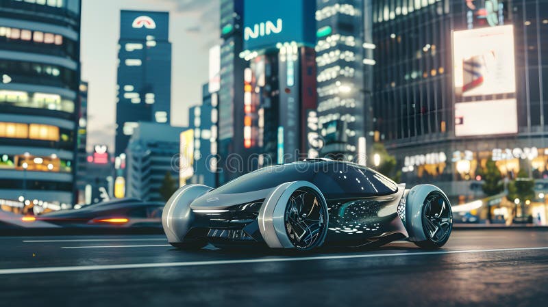 AI System Generating Futuristic Vehicle Designs. Stock Illustration ...