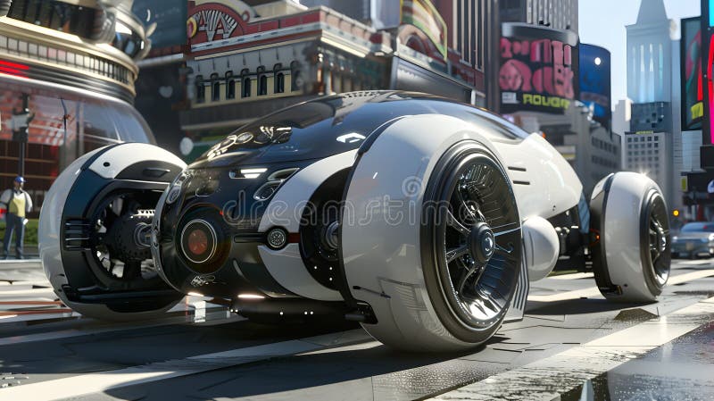 AI System Generating Futuristic Vehicle Designs. Stock Illustration ...