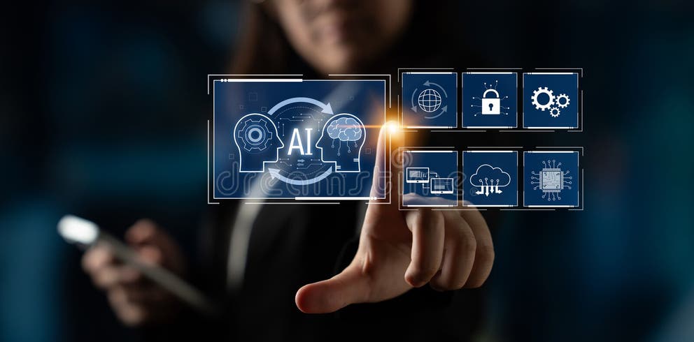 AI System Integration with Digital Intelligence Platform Latch Stock Photo - Image of processing ...