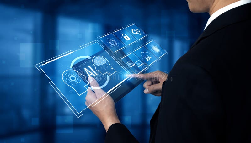 AI System Integration with Digital Intelligence Platform Vouch Stock Image - Image of processor ...