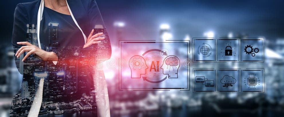 AI System Integration with Digital Intelligence Platform Vouch Stock Image - Image of concept ...