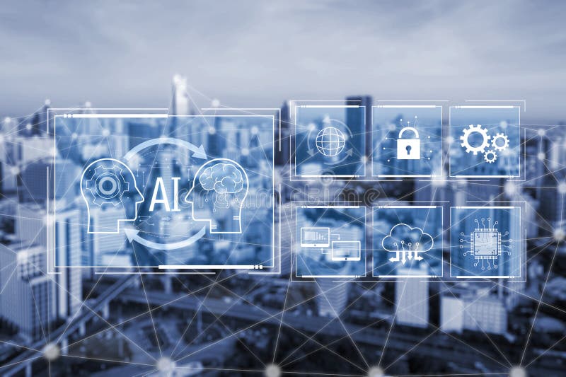 AI System Integration with Digital Intelligence Platform Vouch Stock Photo - Image of chip ...