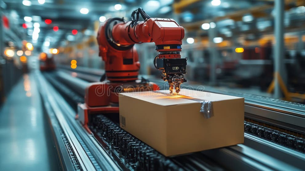AI Systems Processing Data from Sensors To Optimize Robotic Package Handling in a Warehouse ...