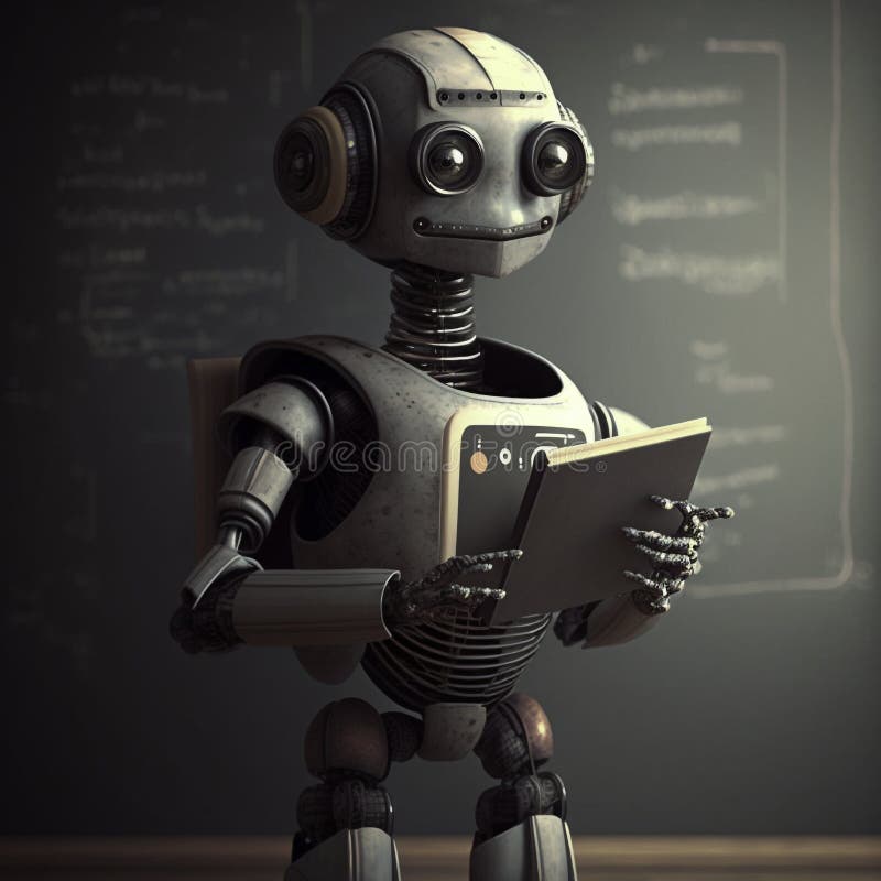 AI Teacher in the Classroom Generative Ai Stock Image - Image of ...