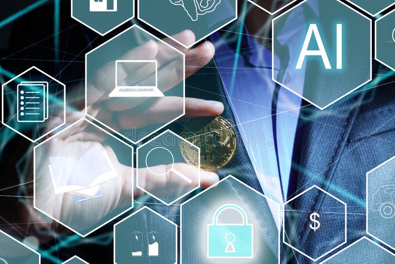 Ai Tech, Businessman Show Virtual Graphic Global Internet Connect ...