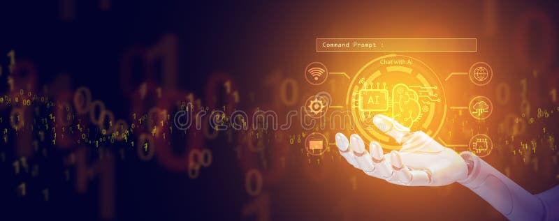 AI Tech. Chat Bot, Chat with Ai. Virtual Graphic of a Chatbot on a ...