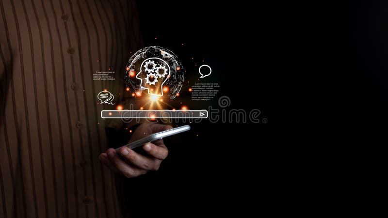 AI Technology, Artificial Intelligence, Chat and Talk with AI, Using Mobile Phone for Search and ...