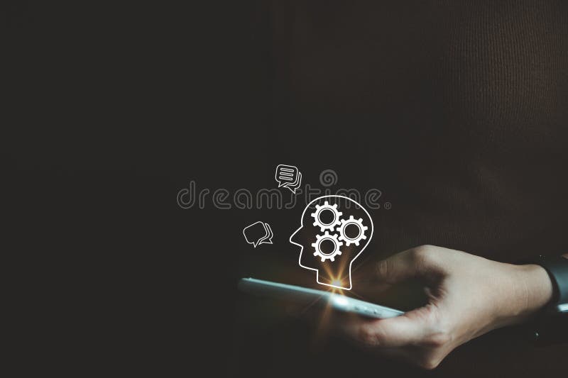 AI Technology, Artificial Intelligence, Chatbot Chat and Talk with AI, Using Smartphone for ...