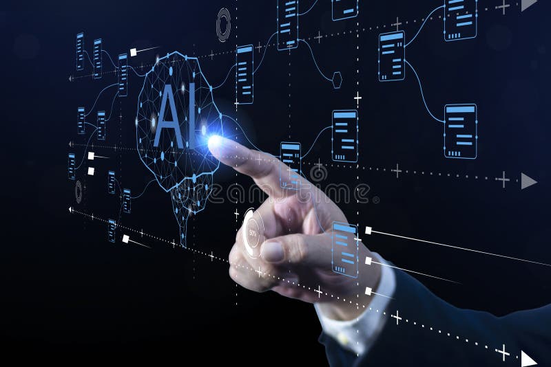 Ai Technology, Artificial Intelligence. Man Using Technology Smart ...