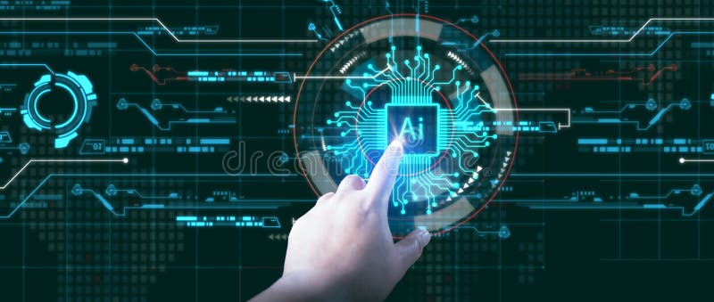 Ai Technology, Artificial Intelligence. Man Using Technology Smart ...