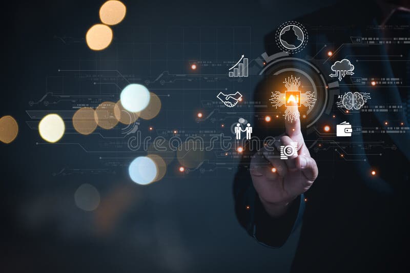 Man Using Technology Smart Robot AI, Artificial Intelligence by Enter ...