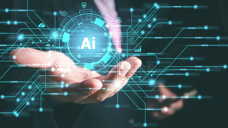 Ai Technology, Artificial Intelligence. Man Using Technology Smart ...