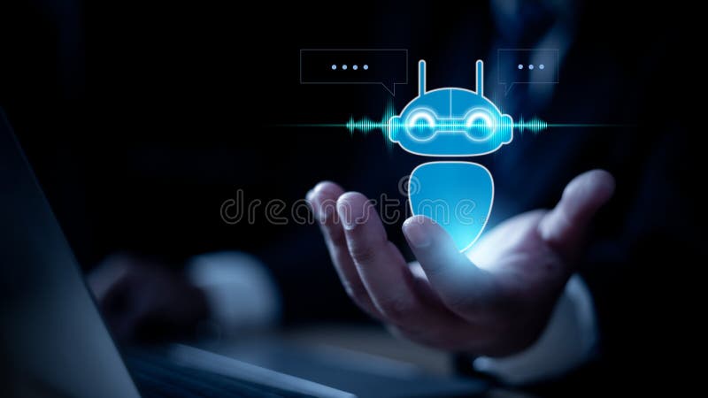 Ai Technology, Artificial Intelligence. Man Using Technology Smart ...