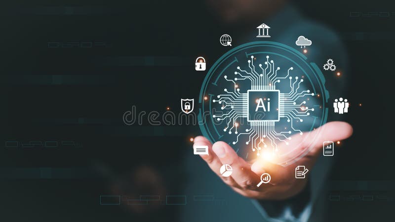 Ai Technology, Artificial Intelligence. Man Using Technology Smart Robot AI, Artificial ...