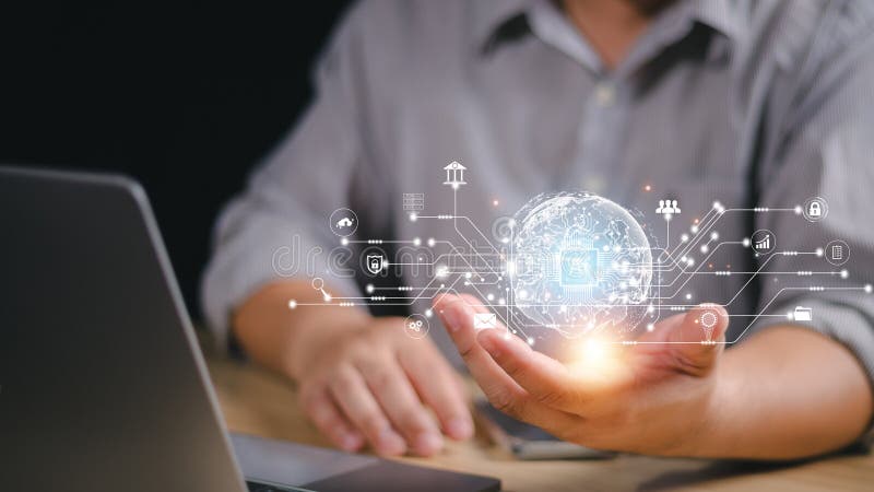 Ai Technology, Artificial Intelligence. Man Using Technology Smart ...