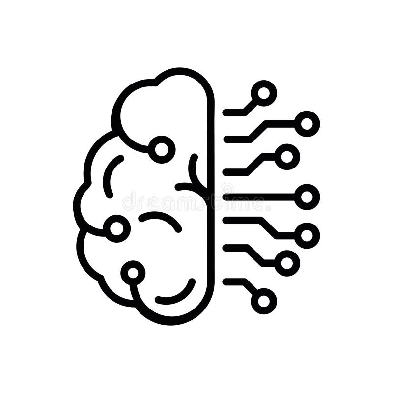 Ai Technology Brain Icon Illustration Stock Vector - Illustration of ...