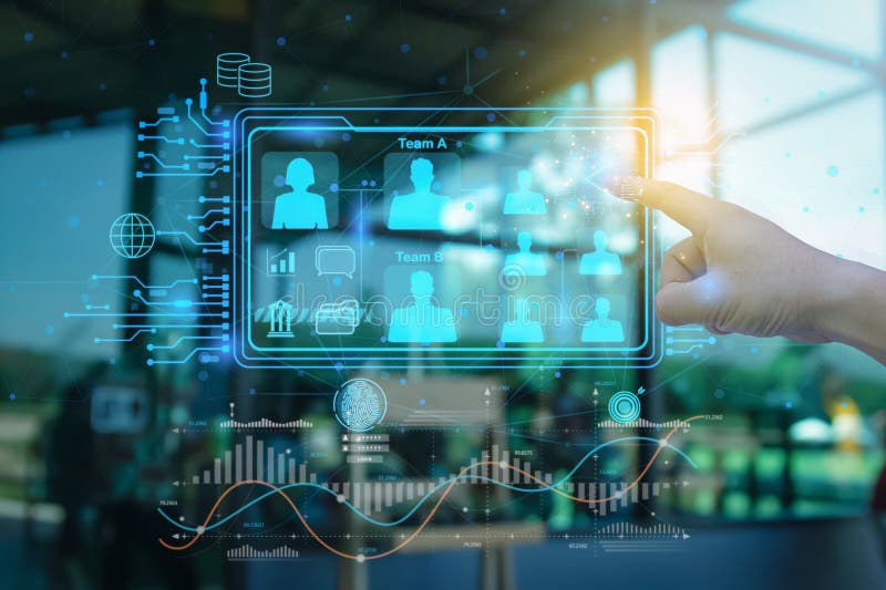 Ai Technology. Business Using Network Connection Technology, Share Data ...