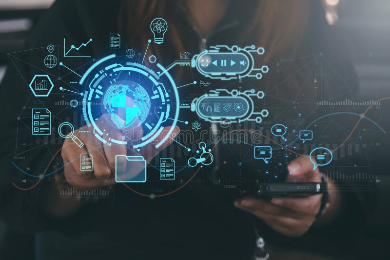 Ai Technology. Business Using Network Connection Technology, Share Data ...