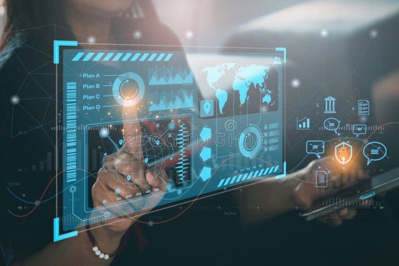 Ai Technology. Business Using Network Connection Technology, Share Data ...