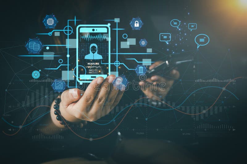 Ai Technology. Business Using Network Connection Technology, Share Data ...