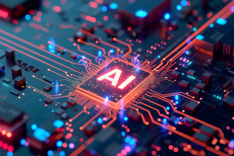 AI Technology. Chip with AI Latters and Circuit Board Stock ... AI Technology. Chip with AI Latters and Circuit Board Stock ...