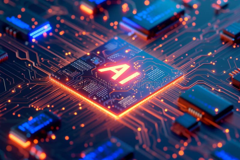 AI Technology. Chip with AI Latters and Circuit Board Stock ... AI Technology. Chip with AI Latters and Circuit Board Stock ...