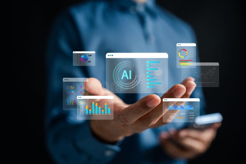 AI Technology for Cloud Computing and Data Analysis, Optimizing Digital Transformation Stock ...