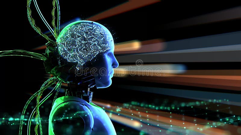 Ai Technology Concept with Robot with Ai Brain 4k Footage Stock Footage ...
