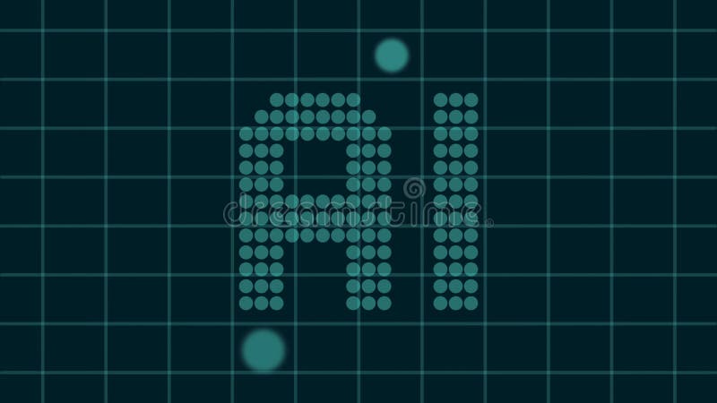 AI Technology Concept with Digital Dot Matrix Design, Artificial ...