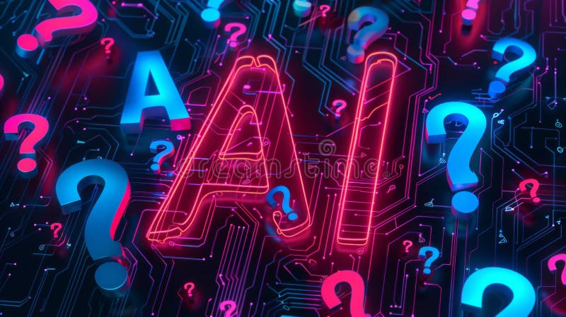 AI Technology Concept with Question Marks on Circuit Board Stock ... AI Technology Concept with Question Marks on Circuit Board Stock ...