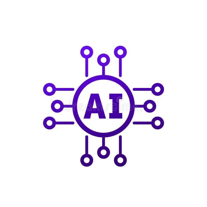 AI Technology Icon, Artificial Intelligence Vector Stock Vector ...