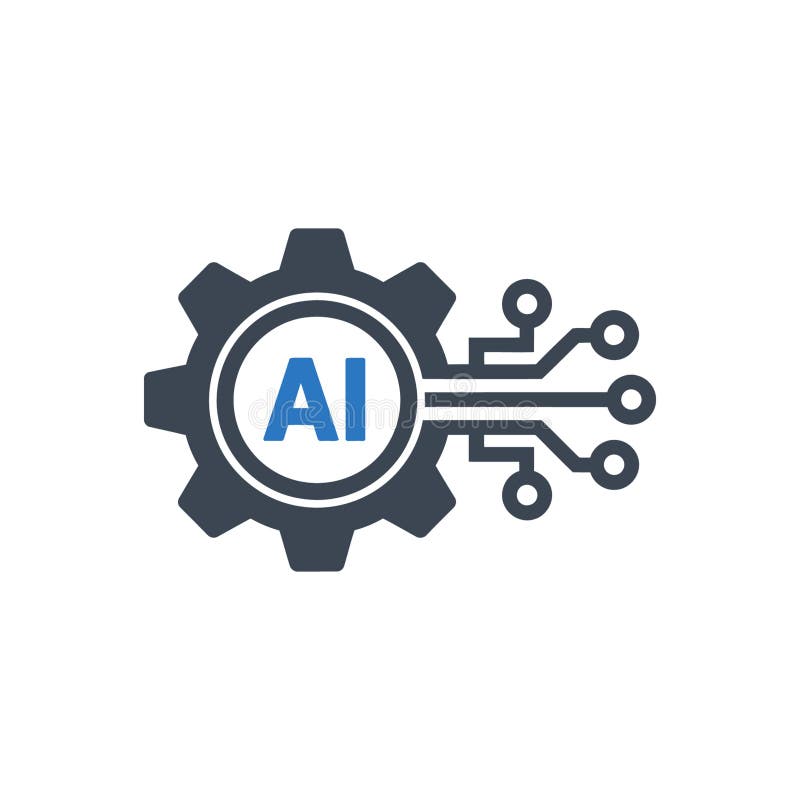 AI Technology Integration Icon Stock Illustration - Illustration of ...