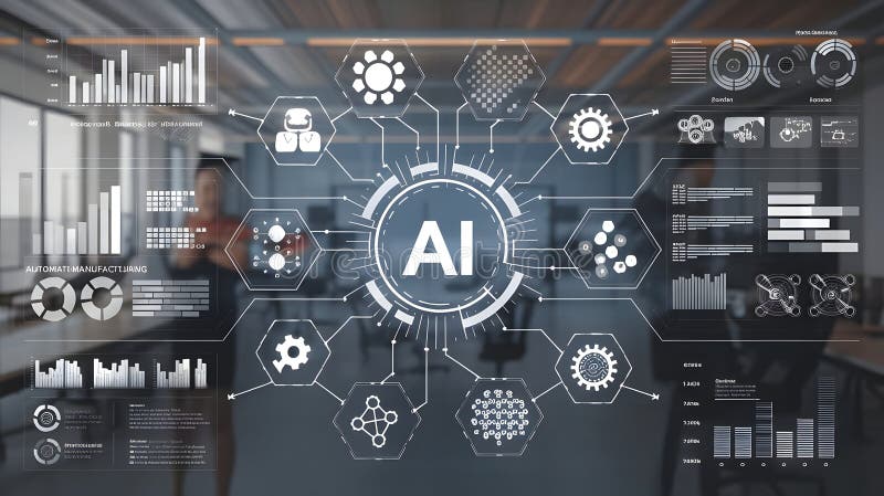 Ai Technology Interface with Data Analytics in Modern Office Stock ...