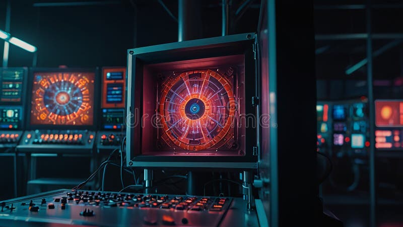 Ai Technology Laboratory Machine Big Display Stock Illustration ...