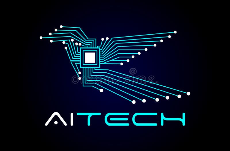 Ai Technology Logo, Bird Technology Logo, Computer Chip Logo, Circuit ...