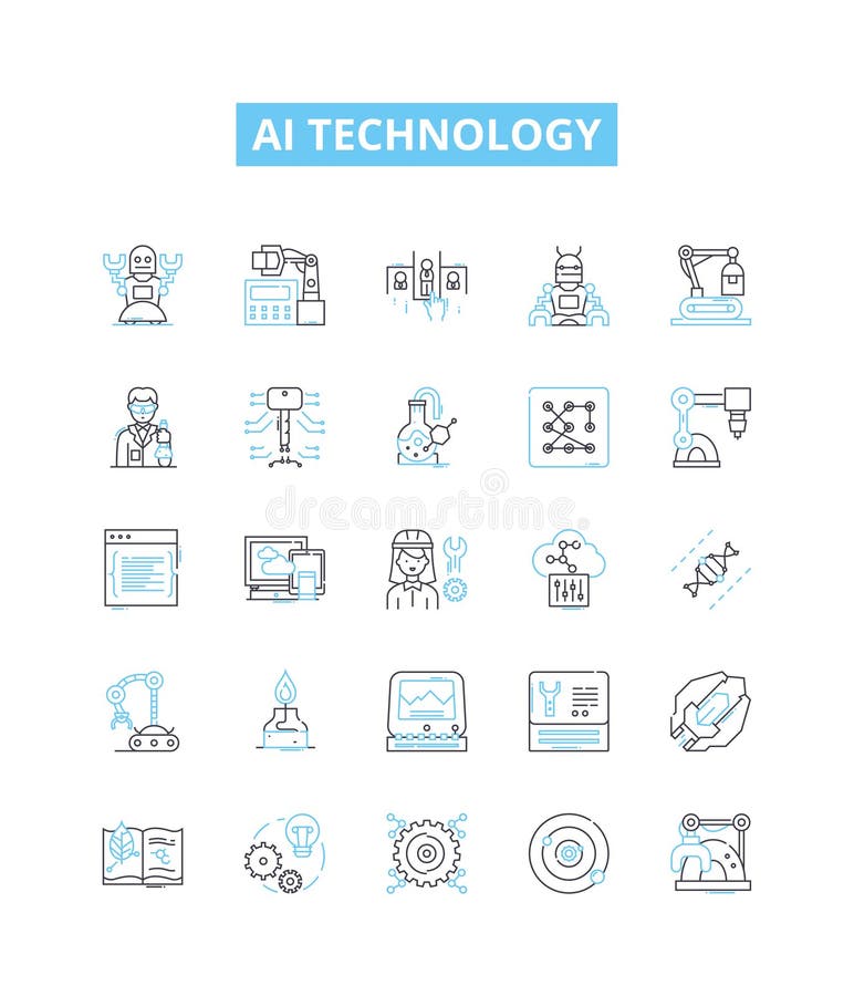 AI Technology Vector Line Icons Set. AI, Technology, Artificial ... AI Technology Vector Line Icons Set. AI, Technology, Artificial ...