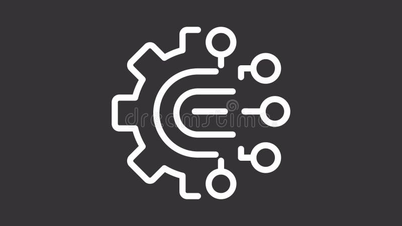 Ai Technology White Icon Animation Stock Footage - Video of future ...