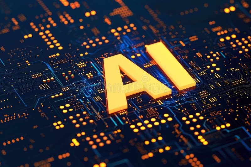Ai Text On Cpu Circuit Board Artificial Intelligence Concept Ai Generative Stock Image Image