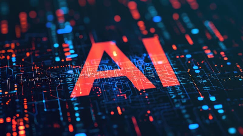 AI-themed Text Displayed Over a Mesmerizing Digital Backdrop, Ai ...